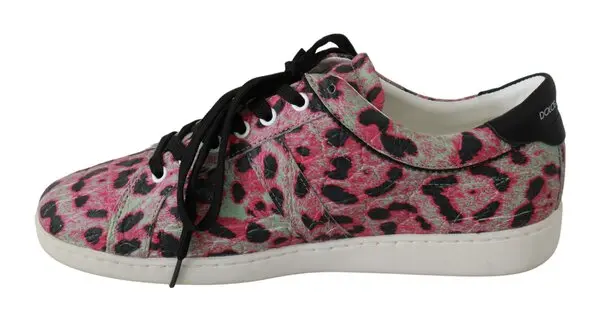 Dolce & Gabbana Leopard Print Leather Sneakers