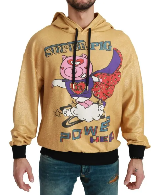 Dolce & Gabbana Pig Of The Year Hooded Sweater - Gold