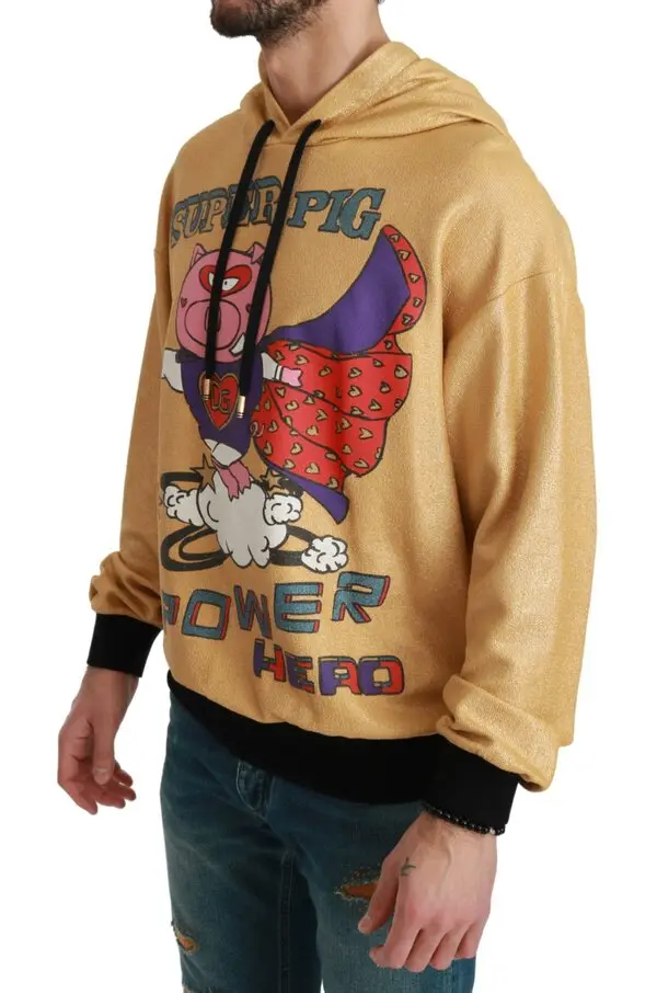 Dolce & Gabbana Pig Of The Year Hooded Sweater - Gold