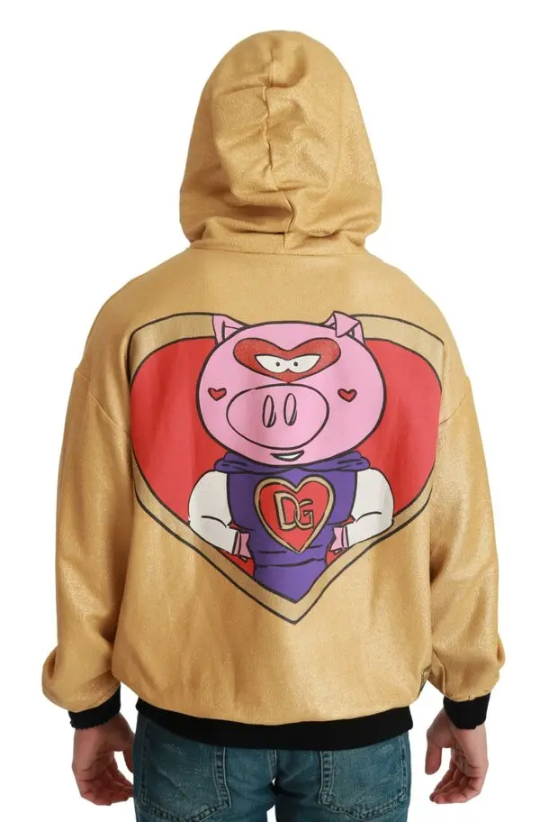 Dolce & Gabbana Pig Of The Year Hooded Sweater - Gold