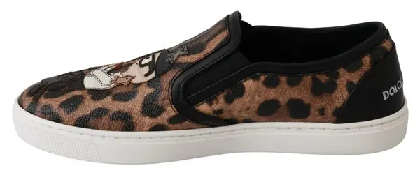 Dolce & Gabbana Leopard Print Leather Loafers