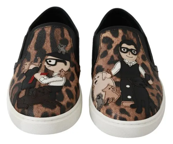 Dolce & Gabbana Leopard Print Leather Loafers