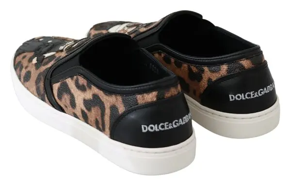 Dolce & Gabbana Leopard Print Leather Loafers