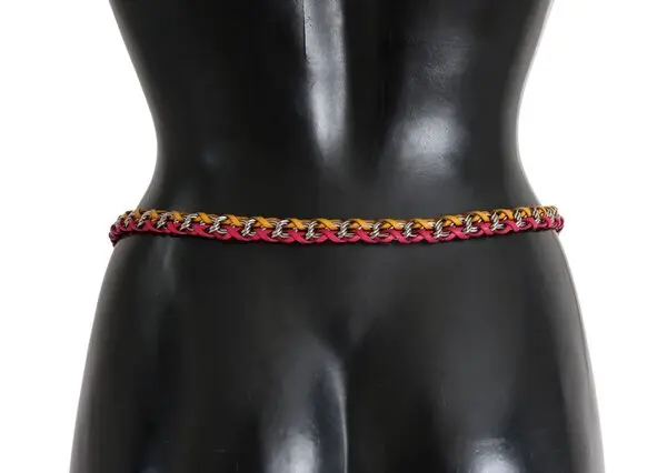 Dolce & Gabbana Braided Leather Belt With Crystal Detail
