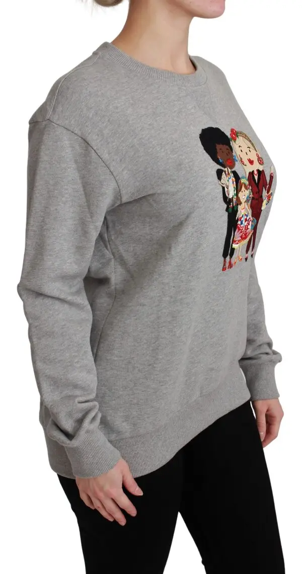 Dolce & Gabbana Crew Neck Cotton Pullover Sweater