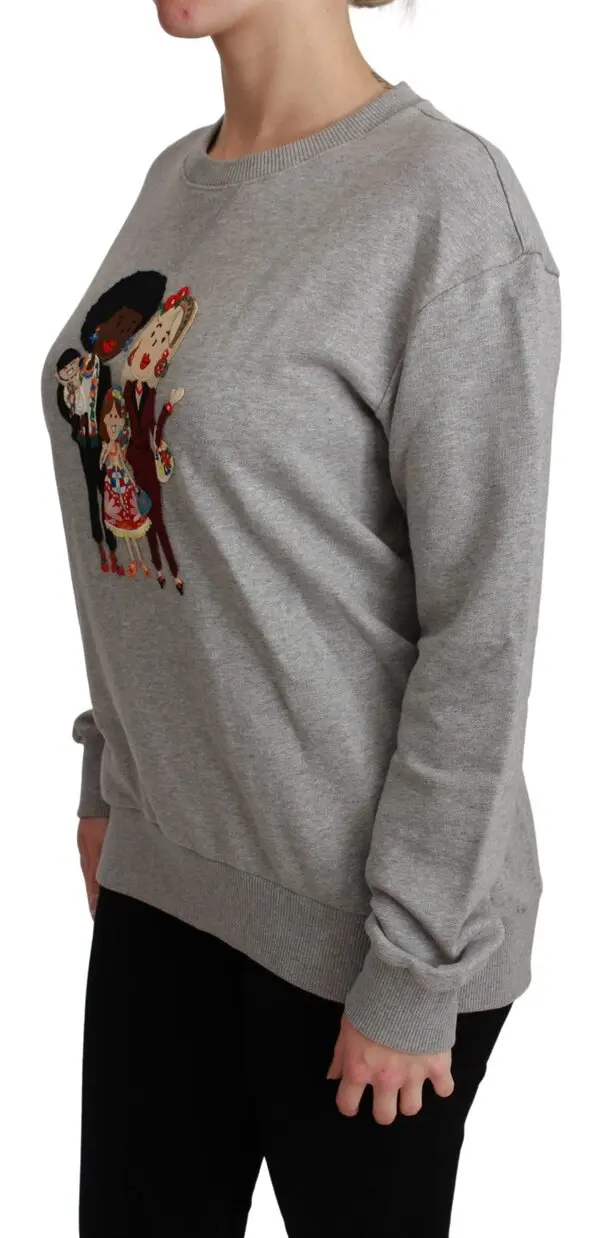 Dolce & Gabbana Crew Neck Cotton Pullover Sweater
