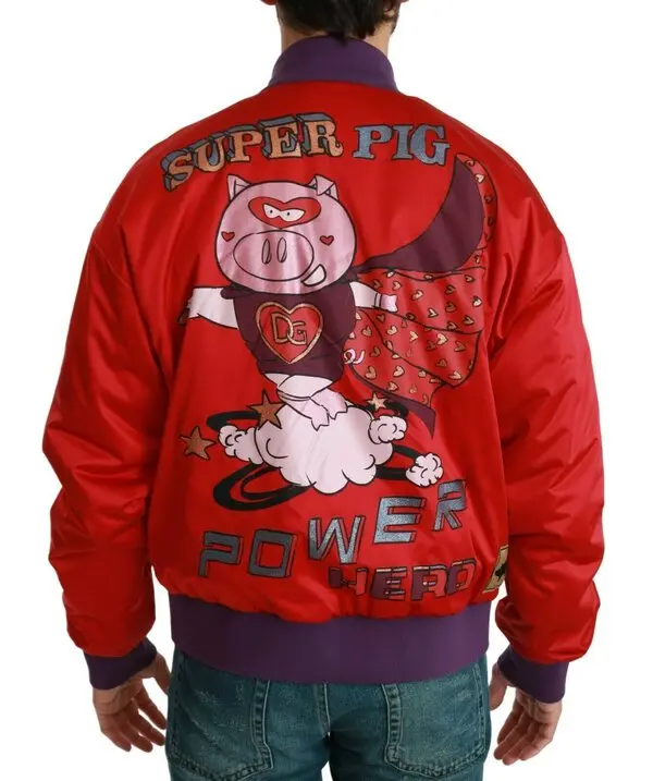 Dolce & Gabbana Year Of The Pig Bomber Jacket - Red