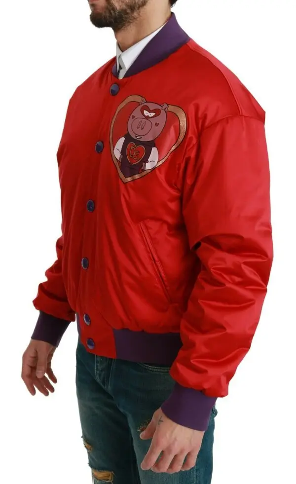 Dolce & Gabbana Year Of The Pig Bomber Jacket - Red