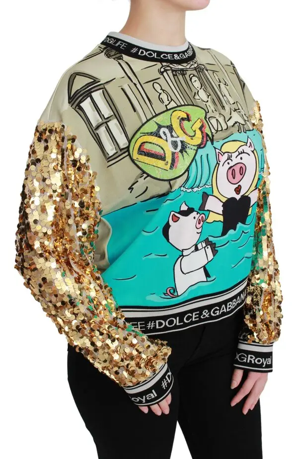 Dolce & Gabbana Year Of The Pig Sequined Sweater - Multicolor