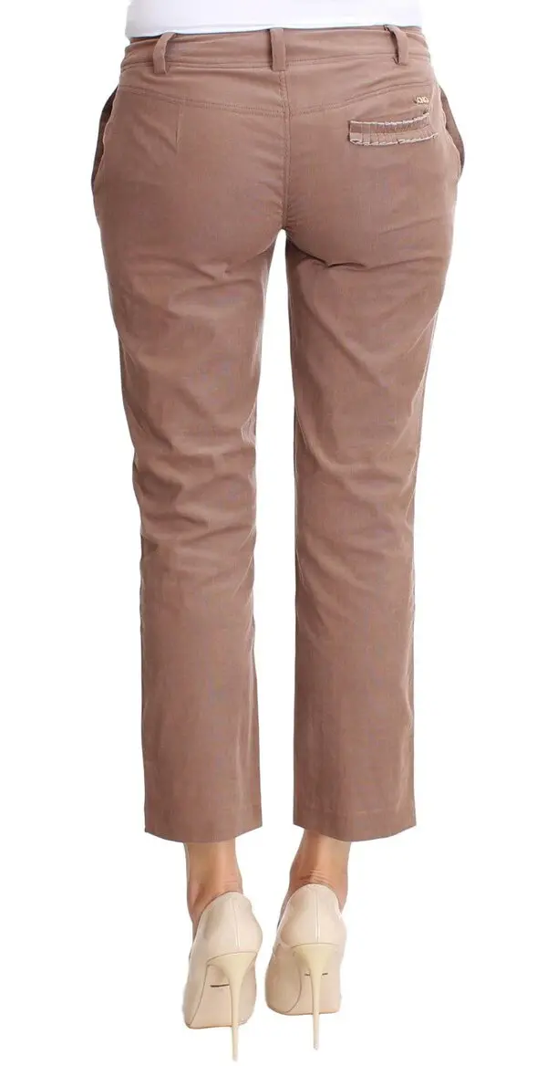 Costume National Cnc Cropped Corduroy Pants - Brown