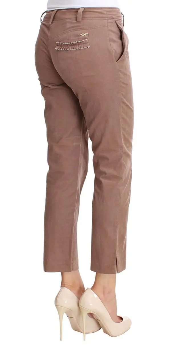 Costume National Cnc Cropped Corduroy Pants - Brown