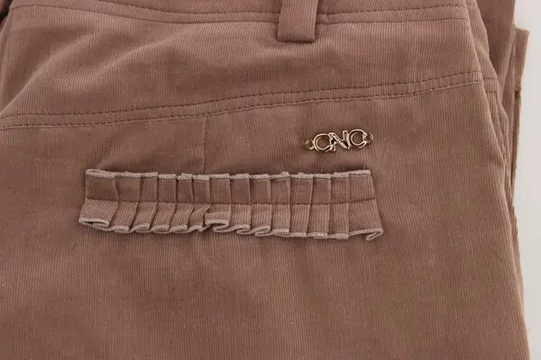 Costume National Cnc Cropped Corduroy Pants - Brown