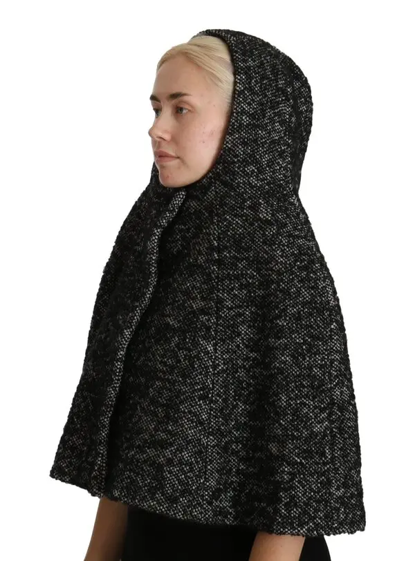 Dolce & Gabbana Tweed Wool Kaftan Cape