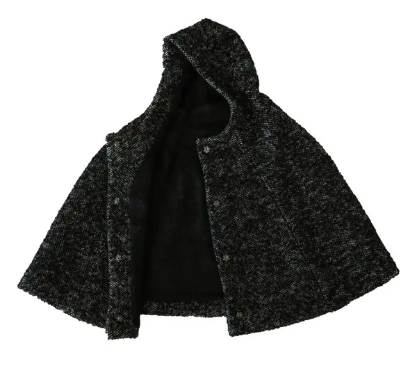Dolce & Gabbana Tweed Wool Kaftan Cape