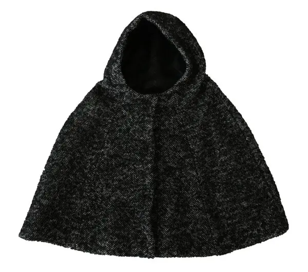 Dolce & Gabbana Tweed Wool Kaftan Cape - Gray