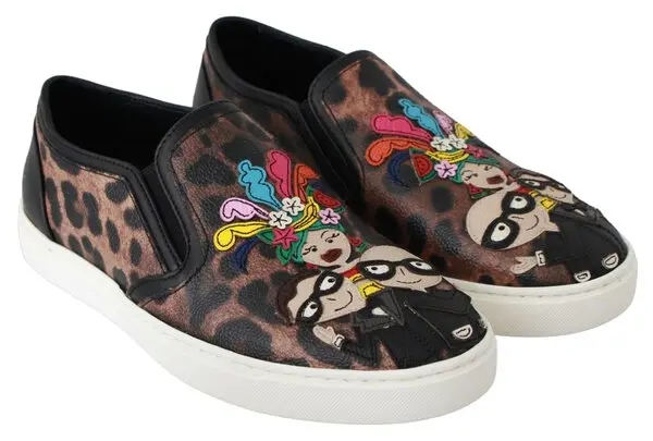 Dolce & Gabbana Leopard Print Leather Loafers