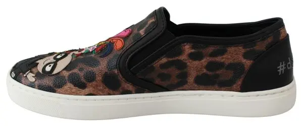 Dolce & Gabbana Leopard Print Leather Loafers