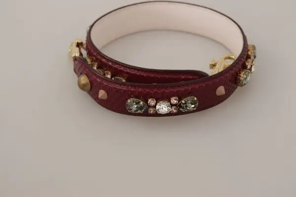 Dolce & Gabbana Leather Shoulder Strap With Crystals