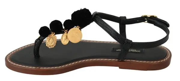Dolce & Gabbana Leather Thong Sandals