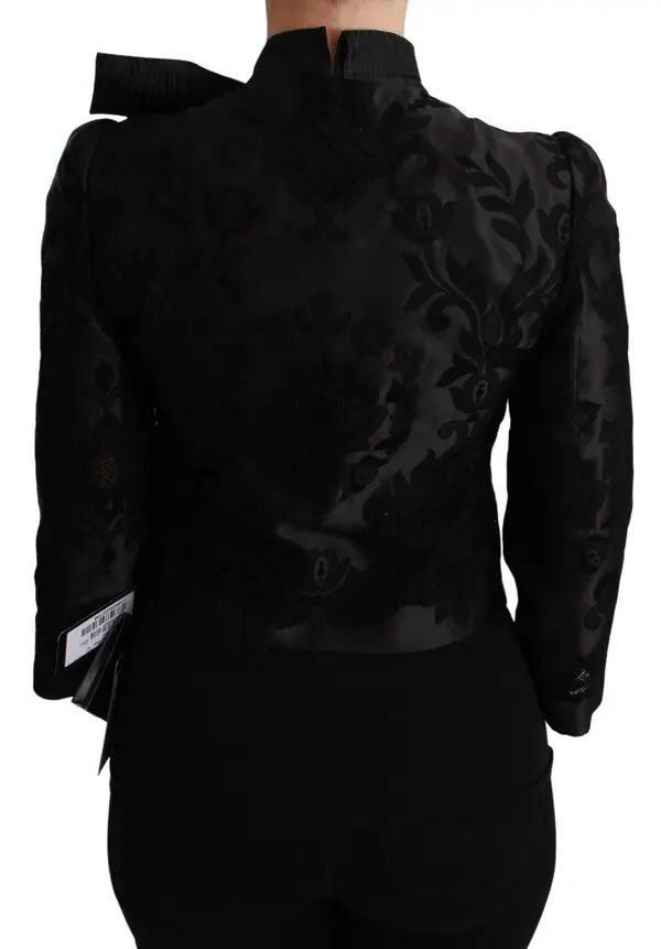 Dolce & Gabbana Floral Jacquard Blazer Silk Jacket
