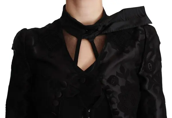 Dolce & Gabbana Floral Jacquard Blazer Silk Jacket