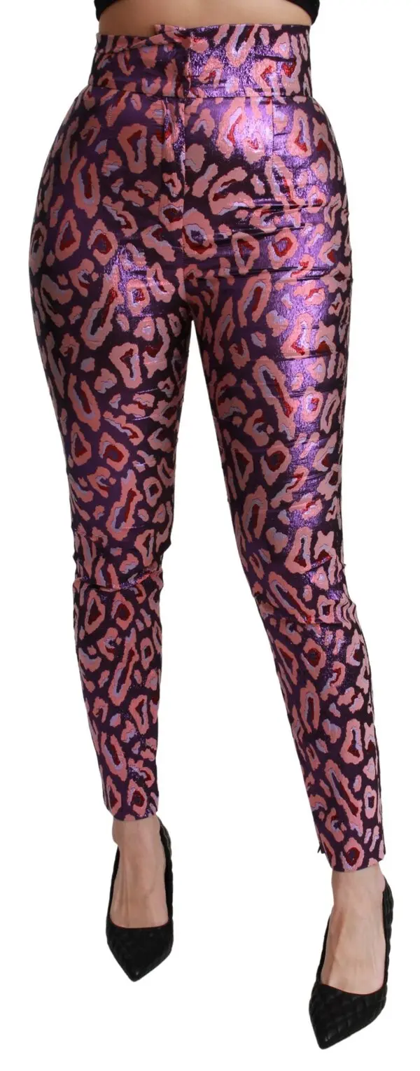 Dolce & Gabbana Patterned High-waist Cropped Pants