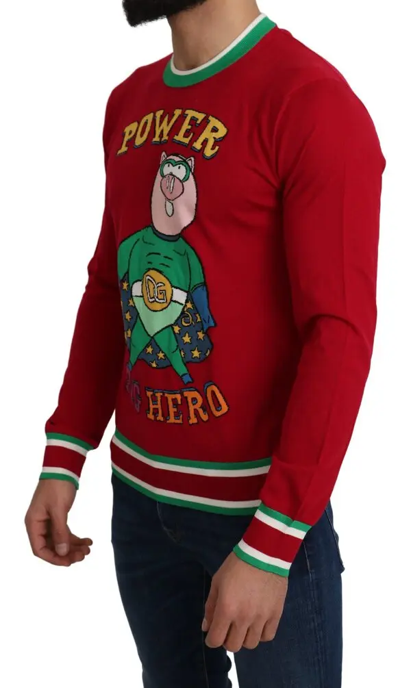 Dolce & Gabbana Wool And Silk Pig Of The Year Sweater