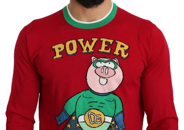 Dolce & Gabbana Wool And Silk Pig Of The Year Sweater
