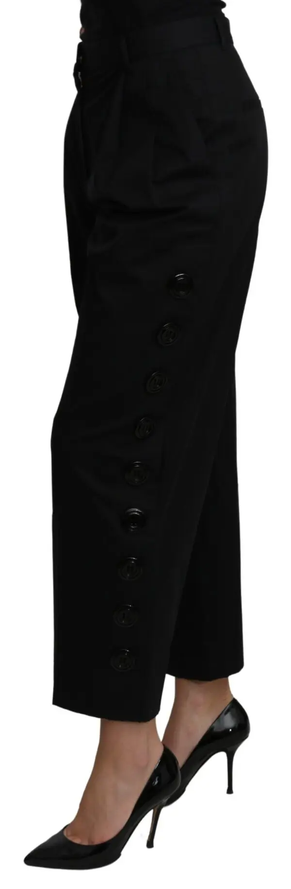 Dolce & Gabbana High-waist Cropped Cotton-stretch Trousers