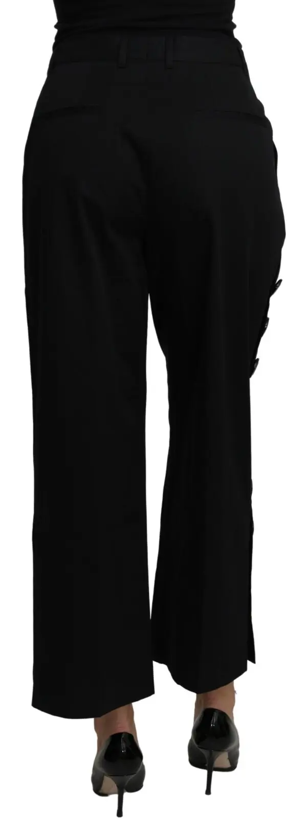 Dolce & Gabbana High-waist Cropped Cotton-stretch Trousers