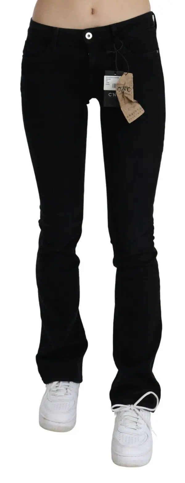 Costume National Skinny Cotton Jeans - Black
