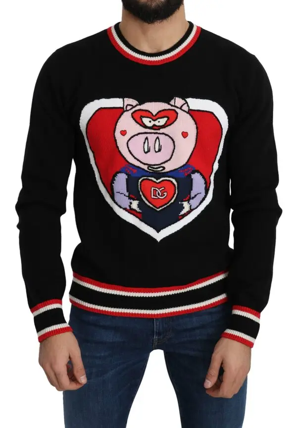 Dolce & Gabbana Cashmere Pig Of The Year Pullover Sweater