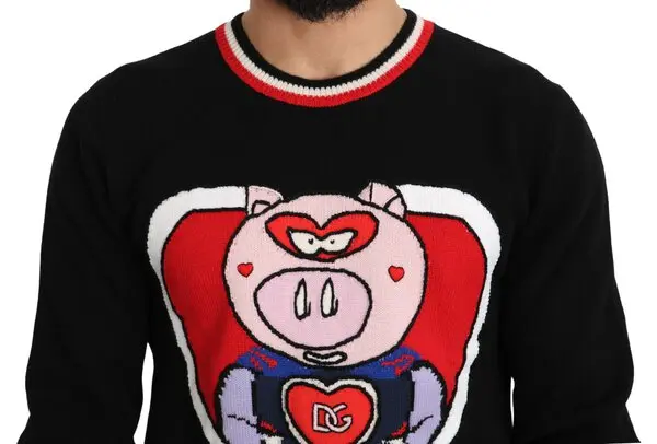 Dolce & Gabbana Cashmere Pig Of The Year Pullover Sweater