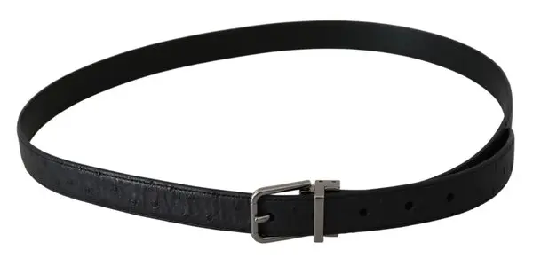 Dolce & Gabbana Exotic Skin Pattern Belt With Silver Buckle