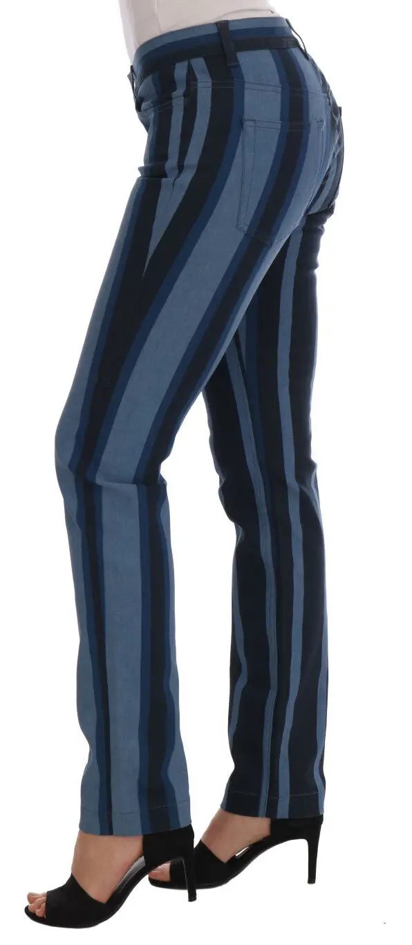 Dolce & Gabbana Striped Cotton Slim Jeans