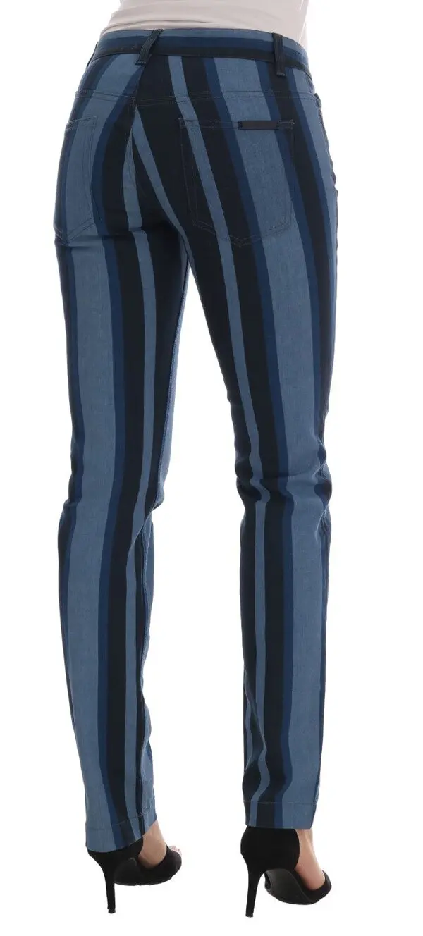 Dolce & Gabbana Striped Cotton Slim Jeans