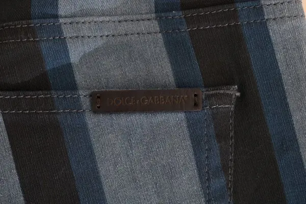 Dolce & Gabbana Striped Cotton Slim Jeans