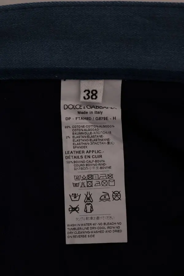 Dolce & Gabbana Striped Cotton Slim Jeans