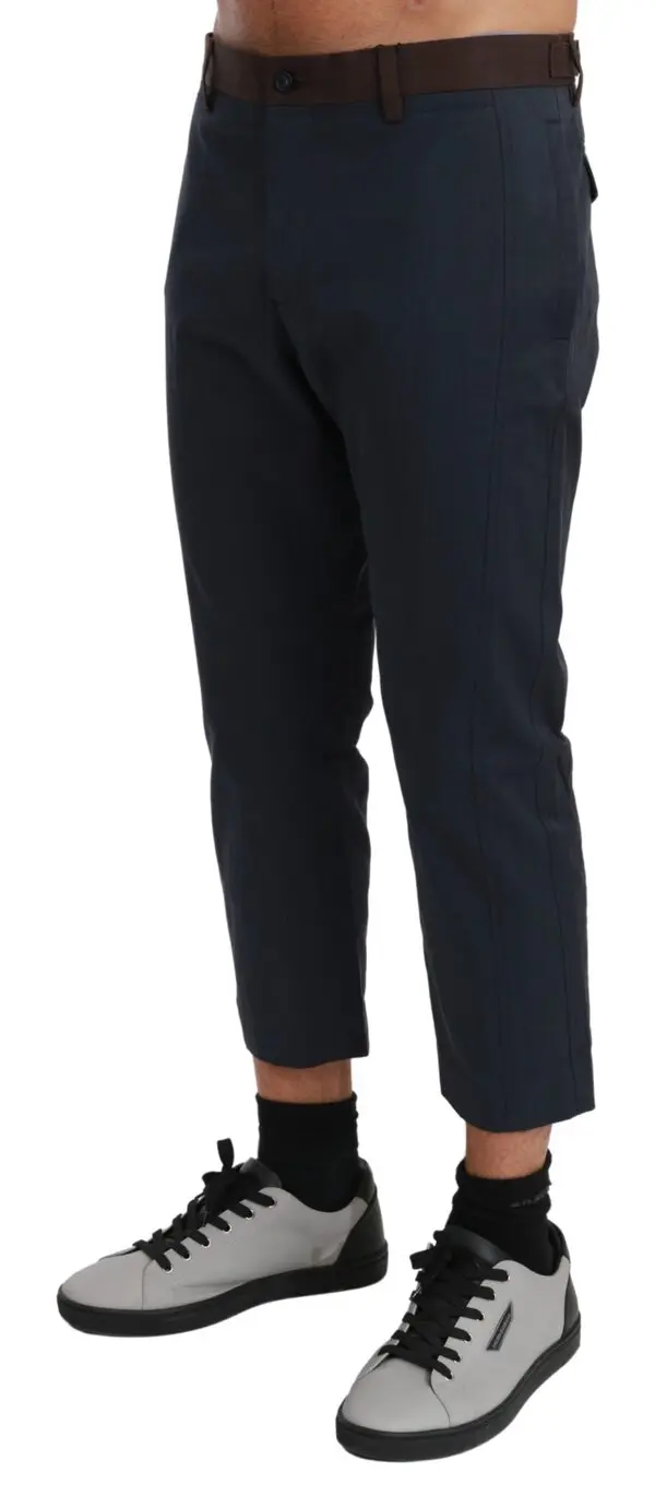 Dolce & Gabbana Striped Cropped Trousers - Brown