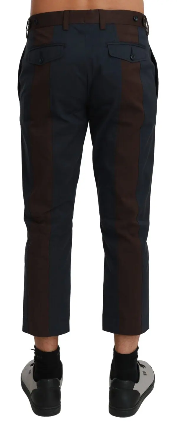 Dolce & Gabbana Striped Cropped Trousers - Brown