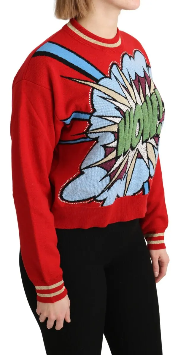 Dolce & Gabbana Knitted Cashmere Cartoon Top Sweater