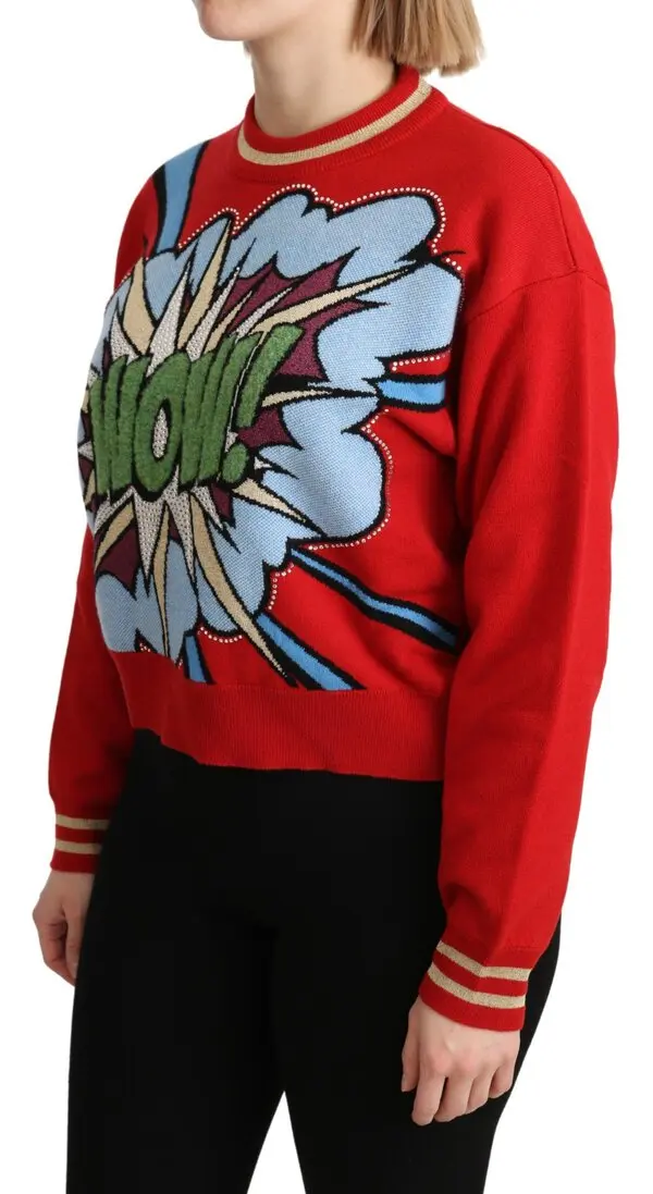 Dolce & Gabbana Knitted Cashmere Cartoon Top Sweater