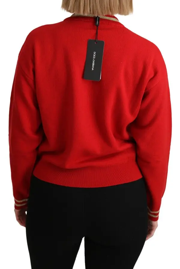 Dolce & Gabbana Knitted Cashmere Cartoon Top Sweater