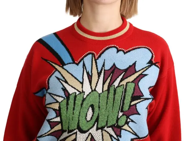 Dolce & Gabbana Knitted Cashmere Cartoon Top Sweater