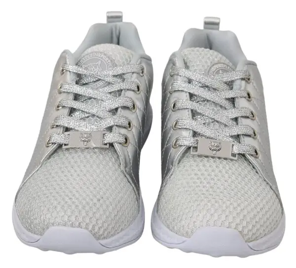 Philipp Plein Sport Polyester Lace-up Sneakers - Silver