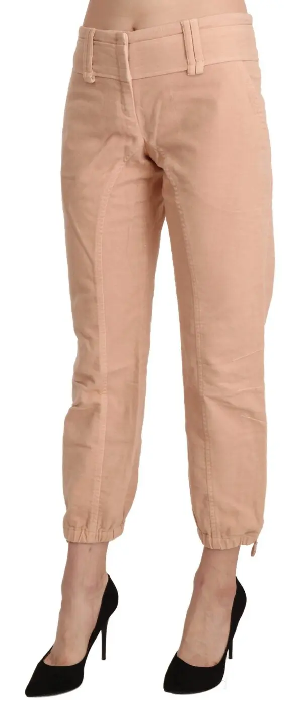 Ermanno Scervino Mid-waist Cropped Cotton Trousers