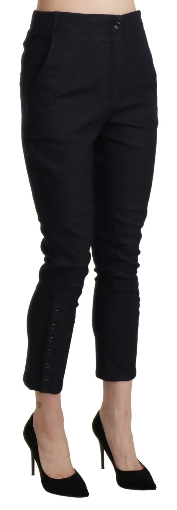 Ermanno Scervino High-waist Capri Cropped Cotton Pants