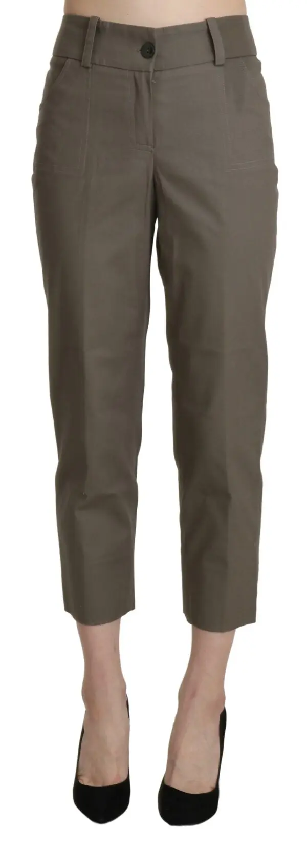 BENCIVENGA High-waisted Cropped Dress Trousers