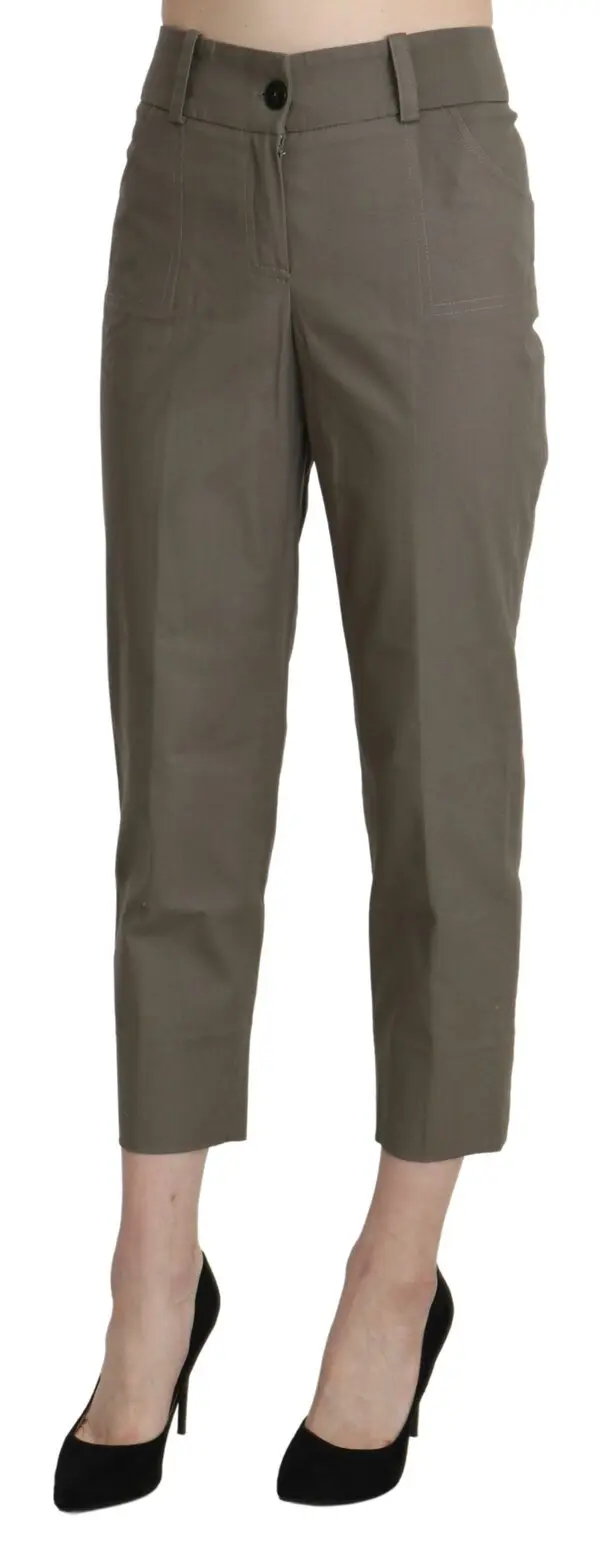 BENCIVENGA High-waisted Cropped Dress Trousers