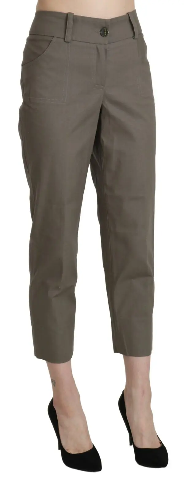 BENCIVENGA High-waisted Cropped Dress Trousers